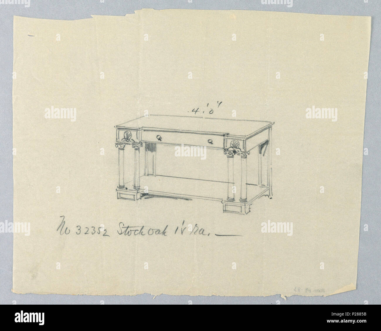 103 Drawing, Design for Serving Table with Single Drawer, 1900–05 (CH ...