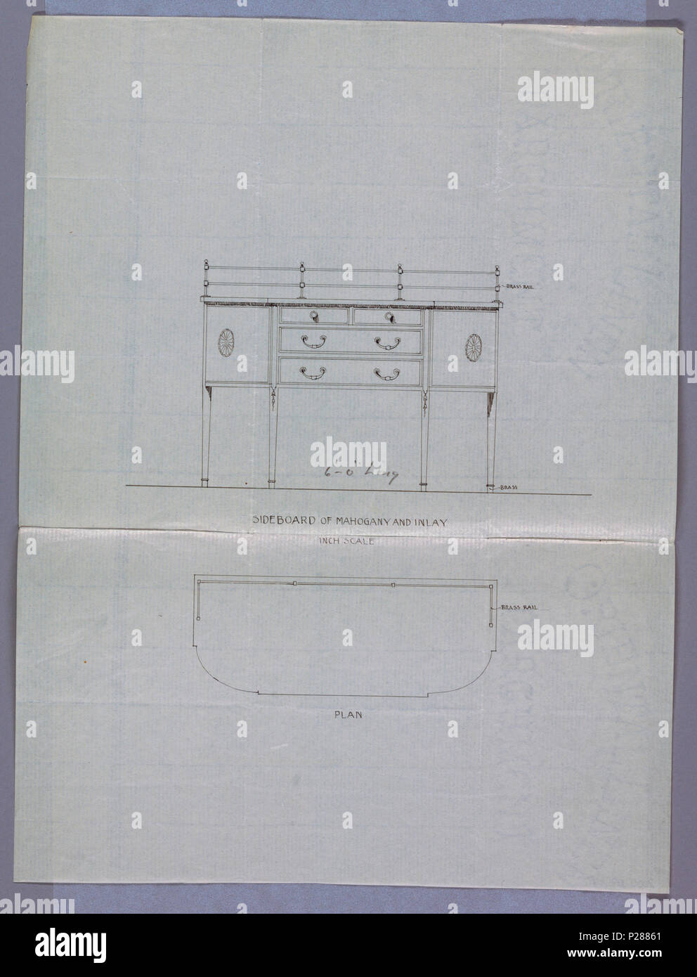 103 Drawing, Design for Sideboard in Plan and Elevation, 1900–05 (CH ...