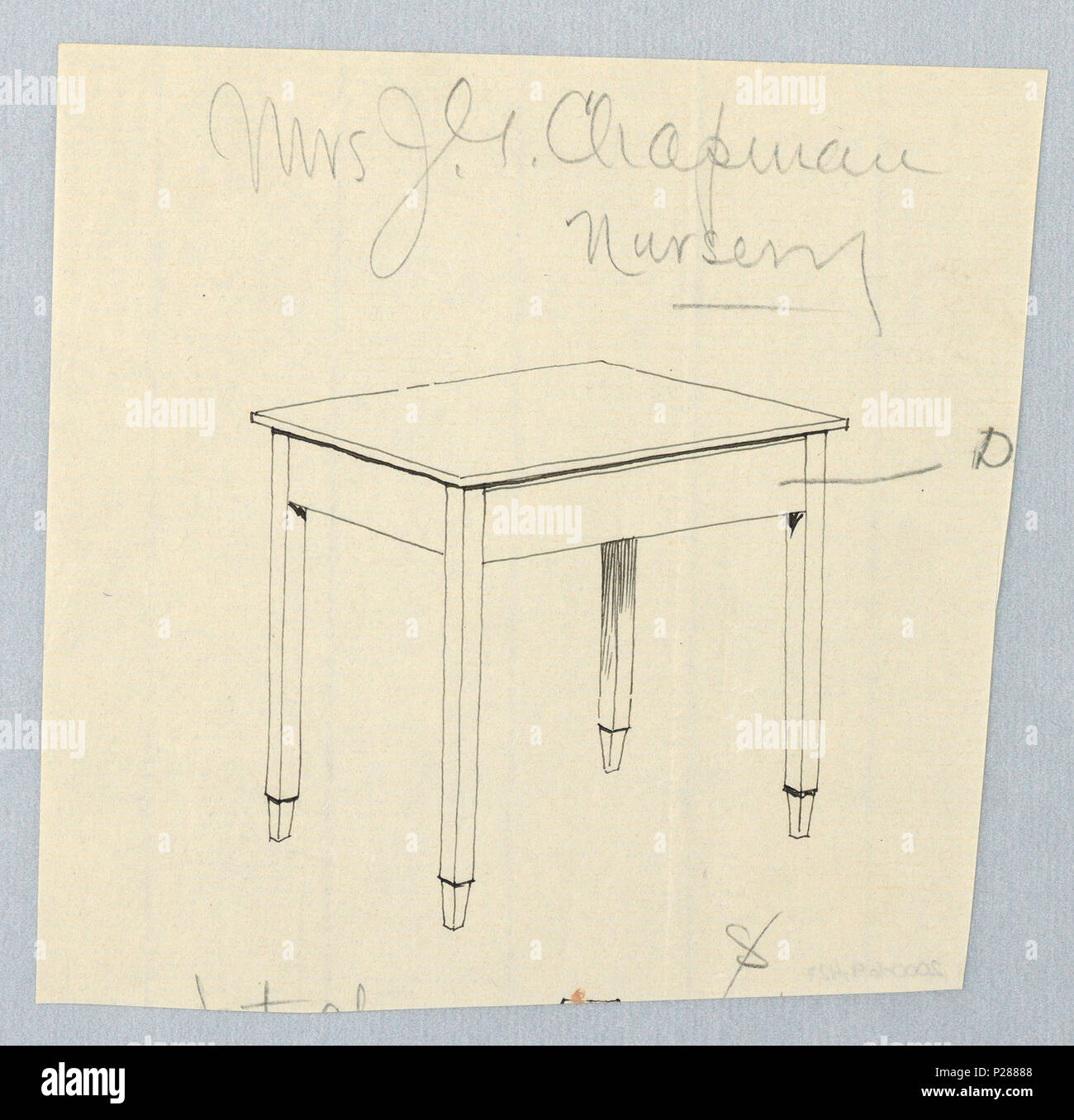 103 Drawing, Design for Small Rectangular Table, 1900–05 (CH 18681679 ...