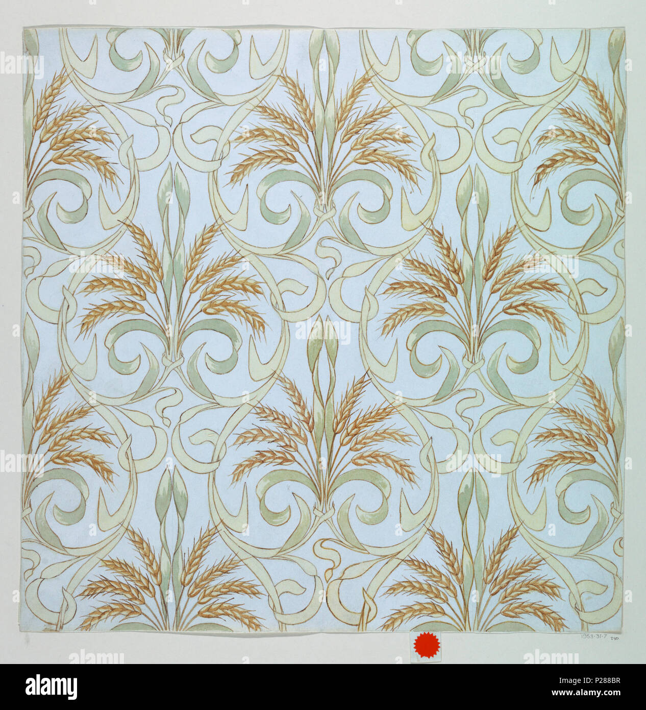 . English: Drawing, Design for Wallpaper, 1894 . English: A stylized ...