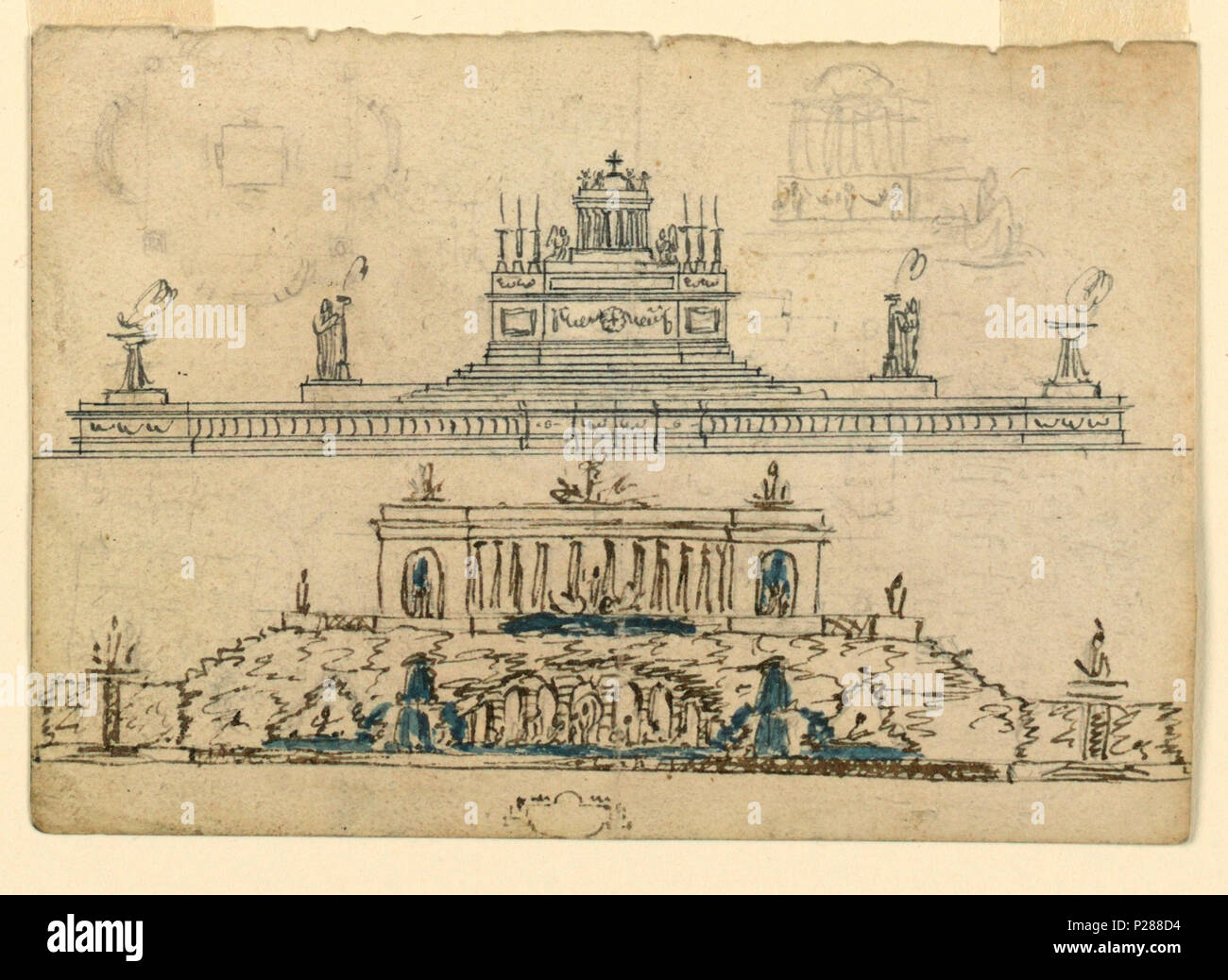 104 Drawing, Designs for Monuments, 1700–1900 (CH 18128003 Stock Photo ...