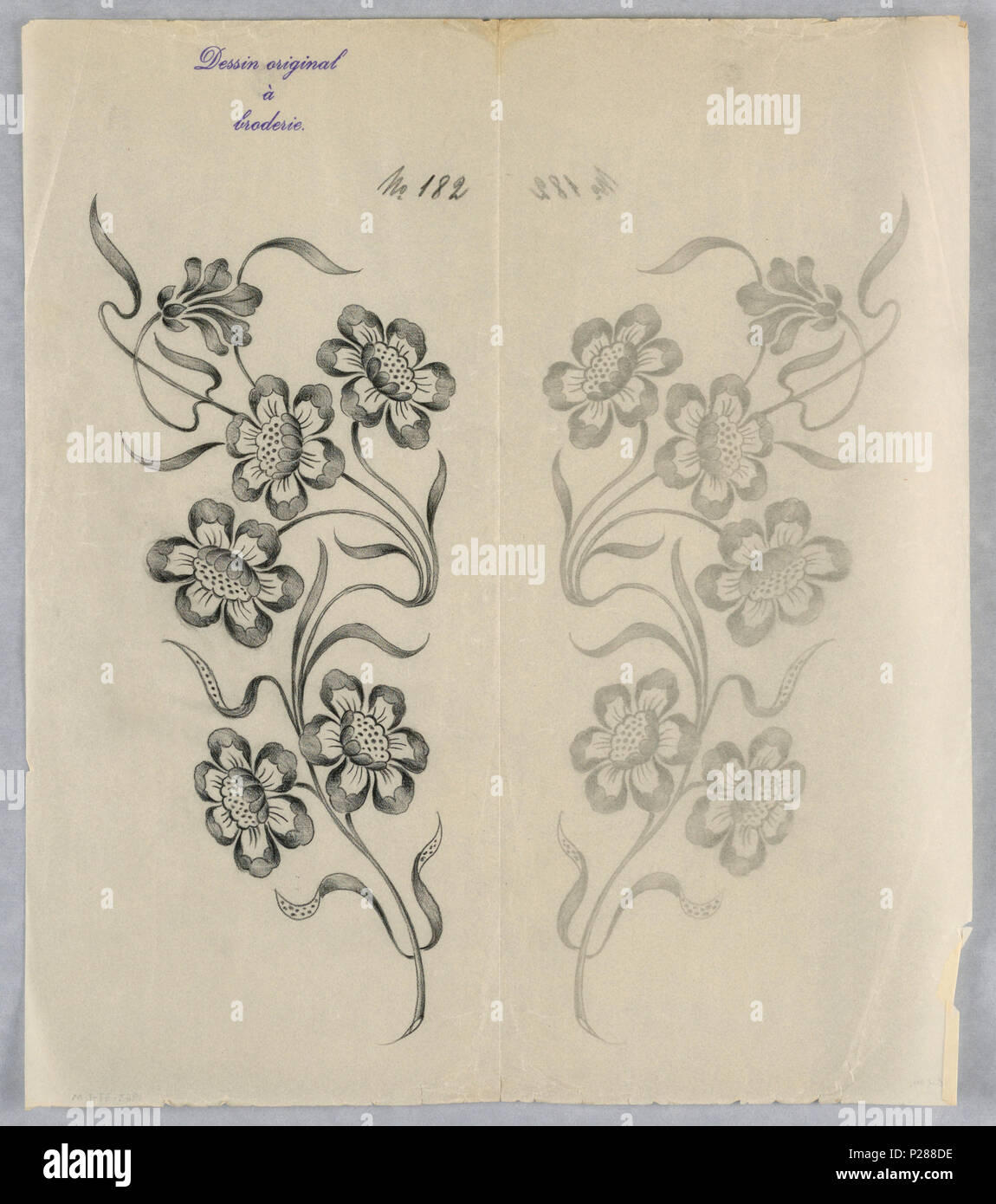 . English: Drawing, Designs for embroidery, ca. 1890 . English ...