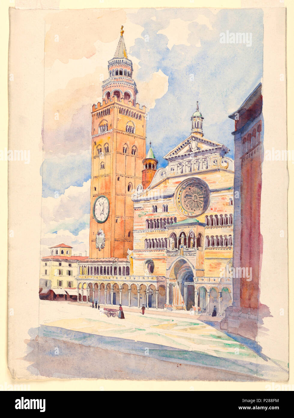 . English: Drawing, Duomo, Cremona, 1904 . 1904 104 Drawing, Duomo ...