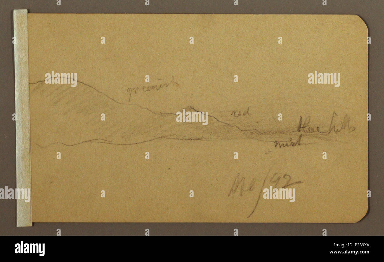 . English: Drawing, Mountain Landscape, April 1892 . April 1892 106 ...