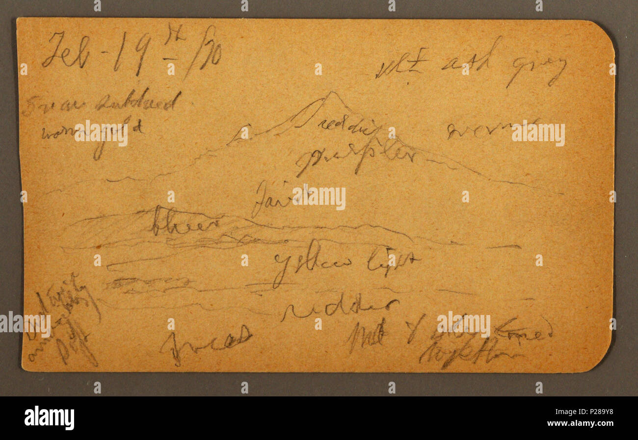 . English: Drawing, Mountain, February 12, 1890 . 12 February 1890 106 ...