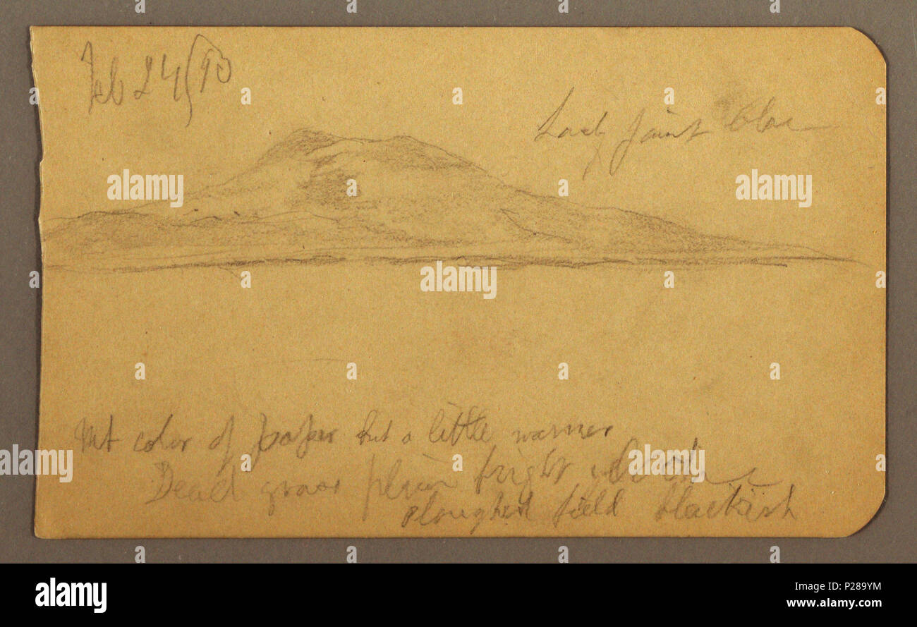 . English: Drawing, Mountain, February 24, 1890 . 24 February 1890 106 ...