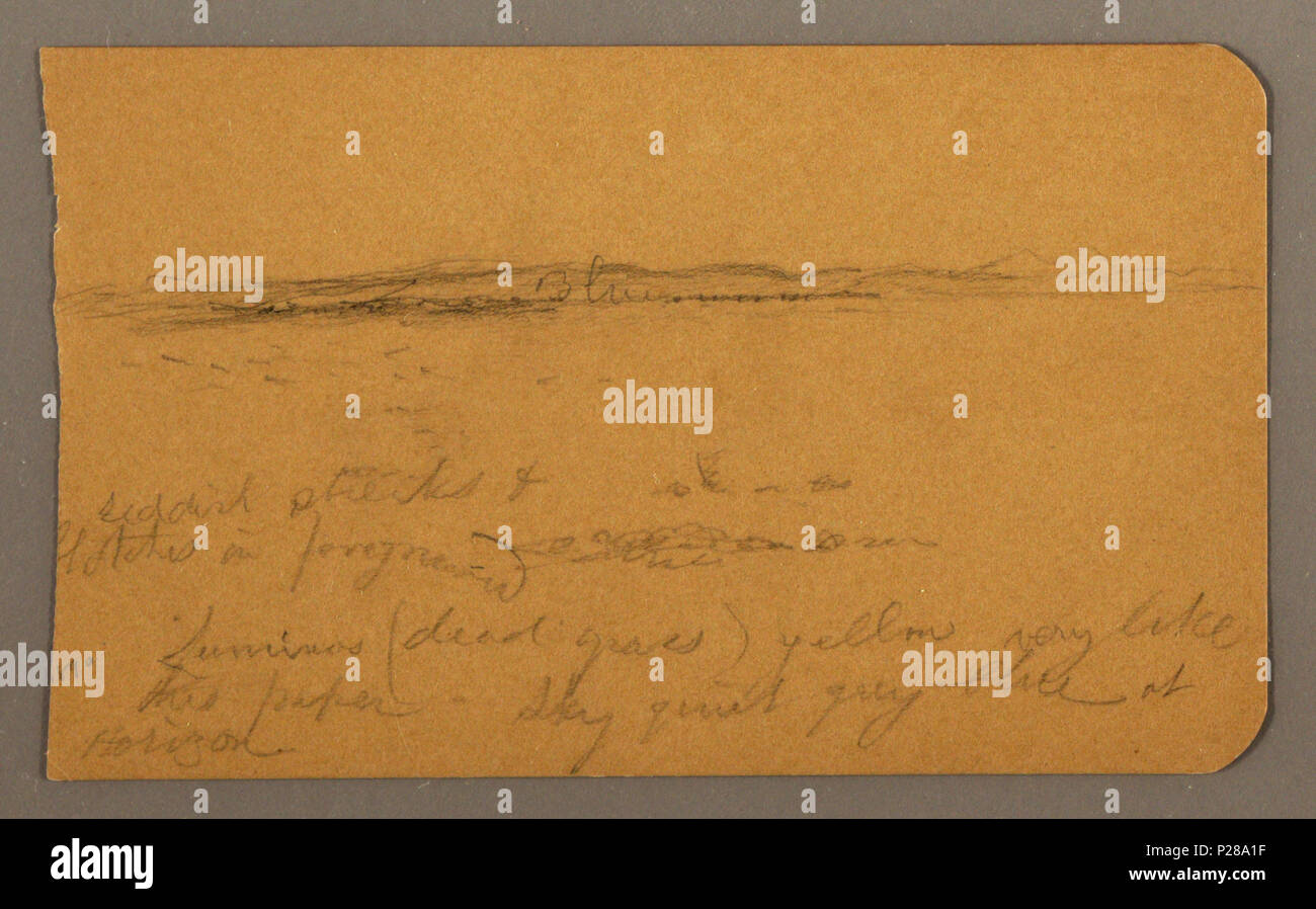 . English: Drawing, Mountains, February 1890 . February 1890 106 ...