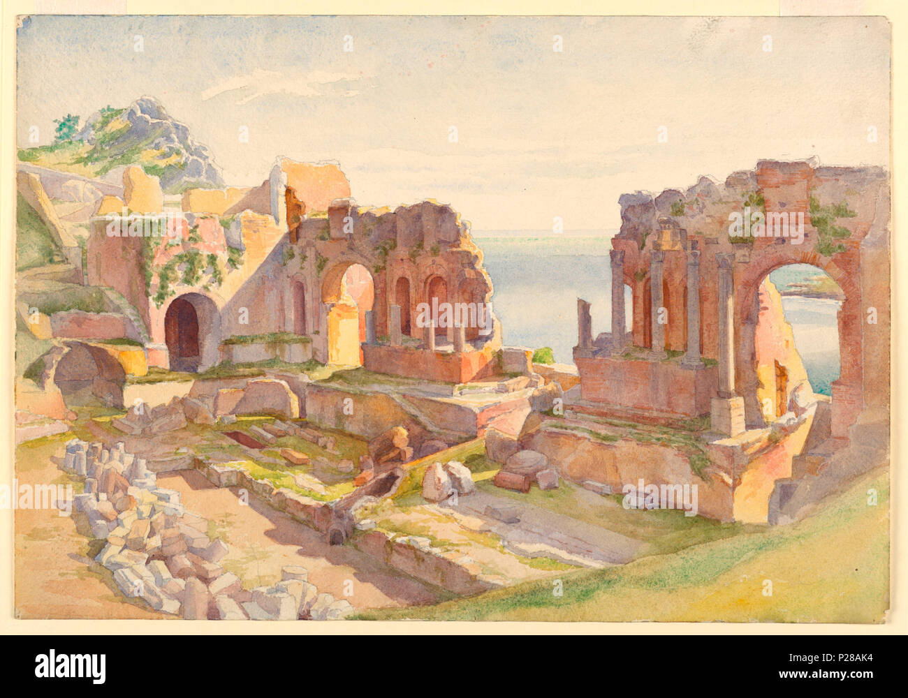 . English: Drawing, Sicily, Taoramina, 1903 . 1903 107 Drawing, Sicily ...