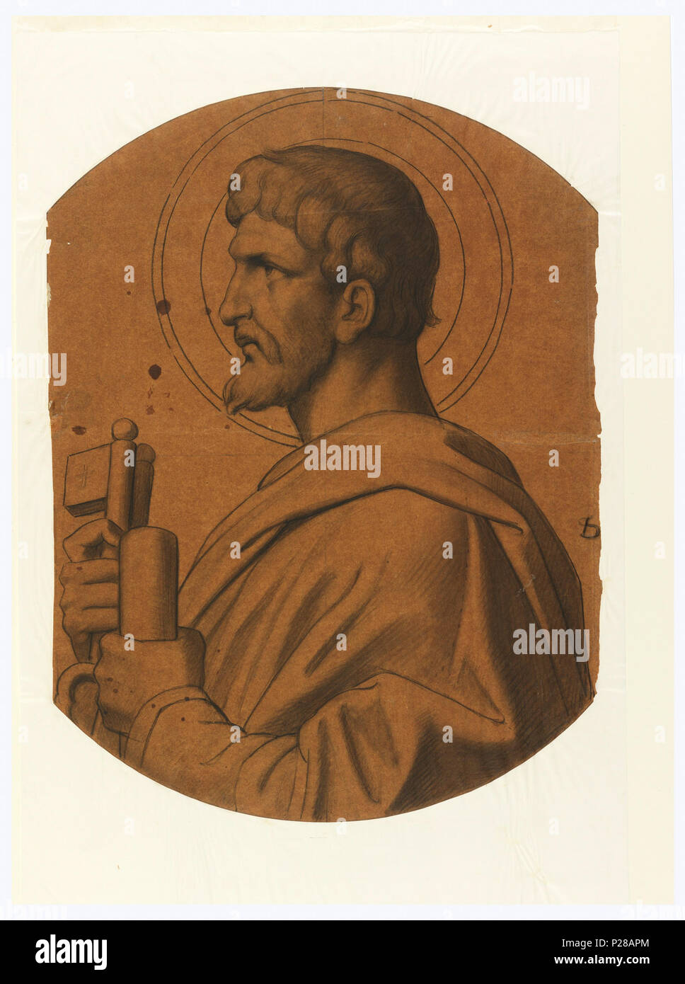 . English: Drawing, St. Peter, Study for Ceiling, Saint John the ...