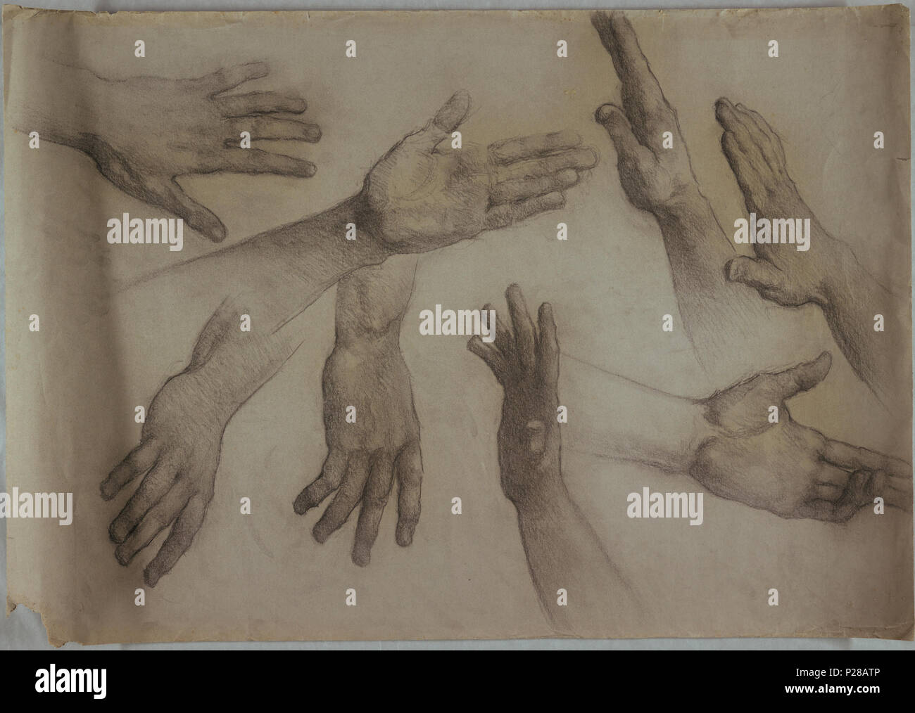 . English: Drawing, Studies of Hands, early 20th century . English ...