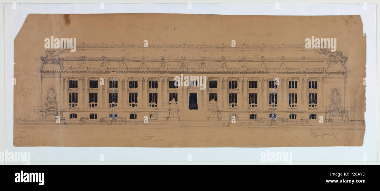 . English: Drawing, Study for the Fifth Avenue Elevation of the New ...