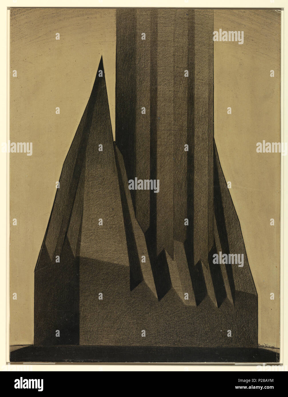 . English: Drawing, Study for Maximum Mass Permitted by the 1916 New ...