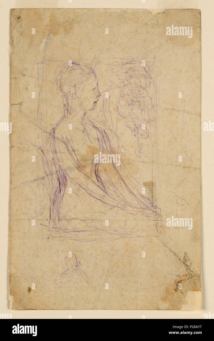 . English: Drawing, Study for the Violet Sargent Bronze Plaque in the ...