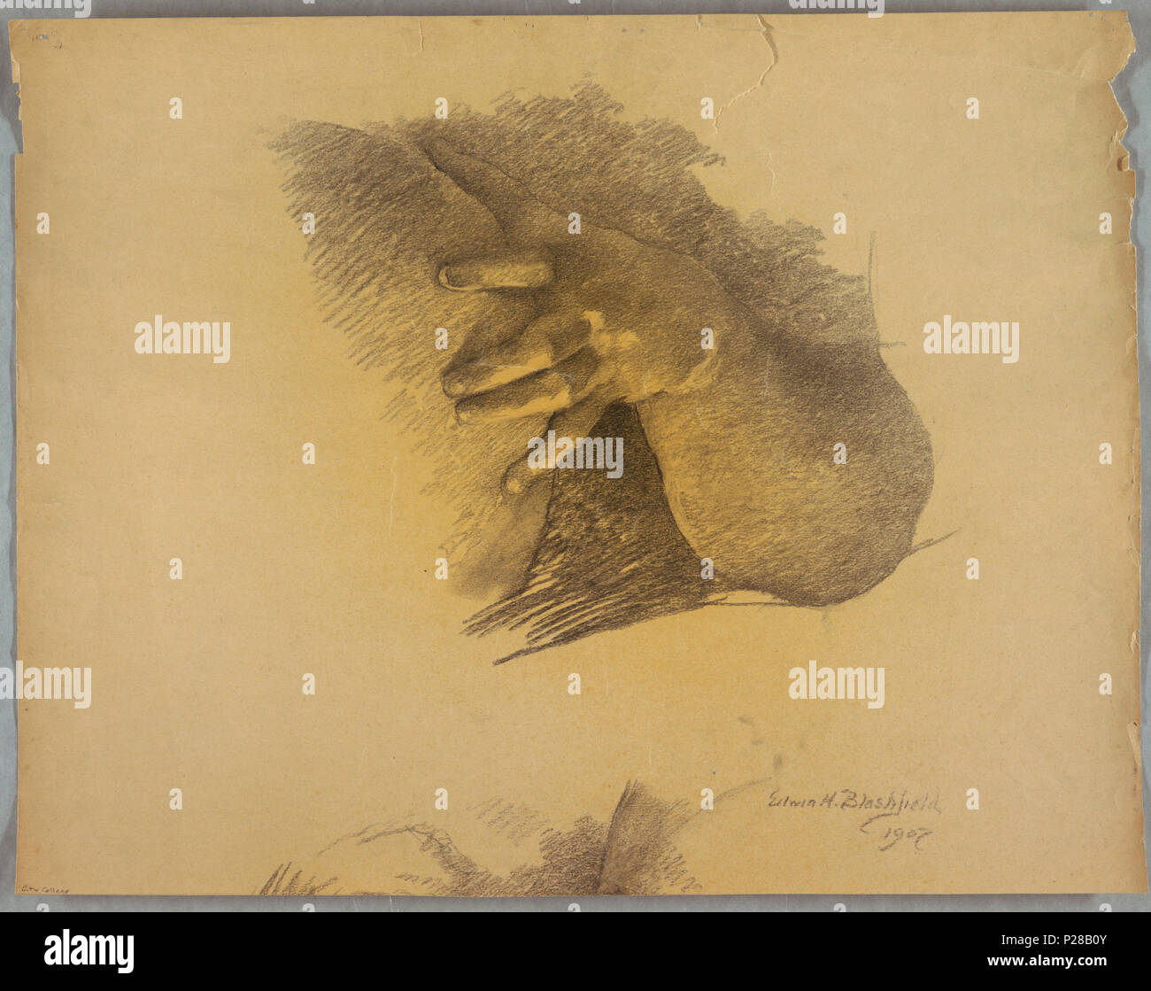 . English: Drawing, Study of Arm and Hand, 1907 . English: Drawing of ...