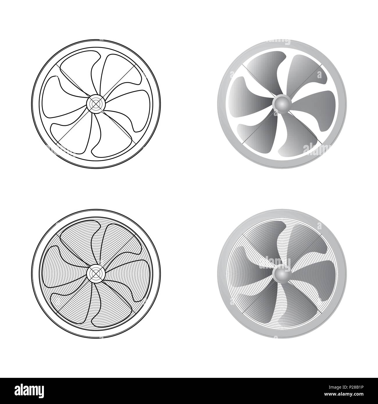 Set of fans Stock Vector Image & Art - Alamy