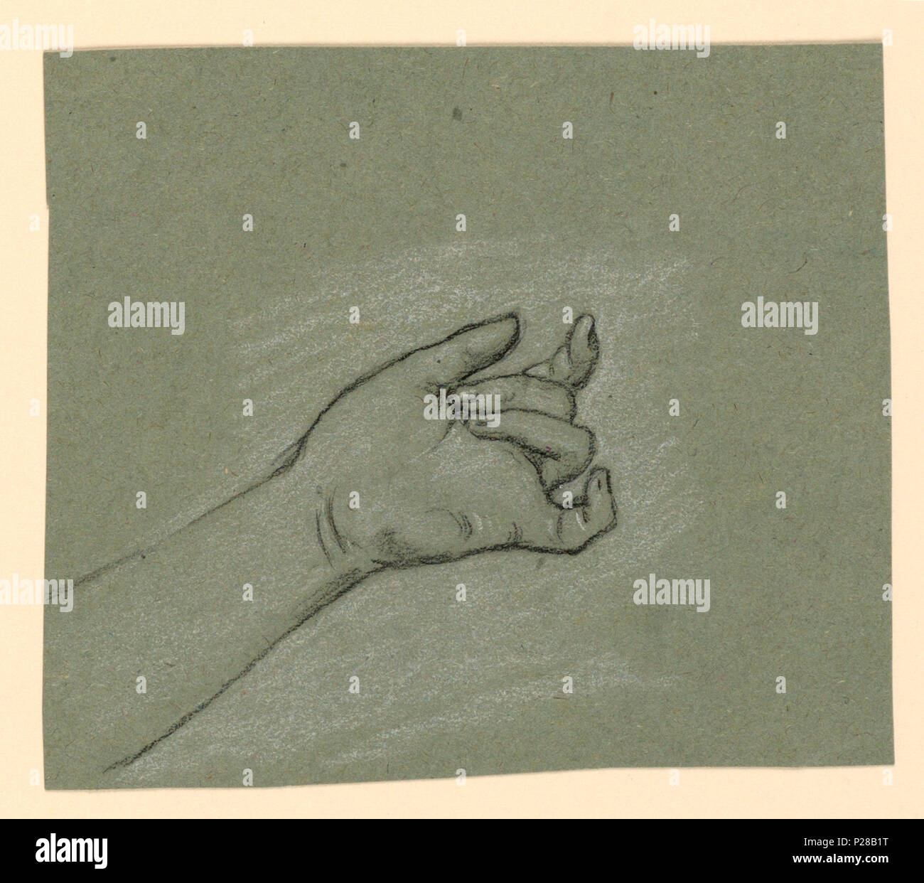 . English: Drawing, study of wrist and left hand, ca. 1890 . English ...