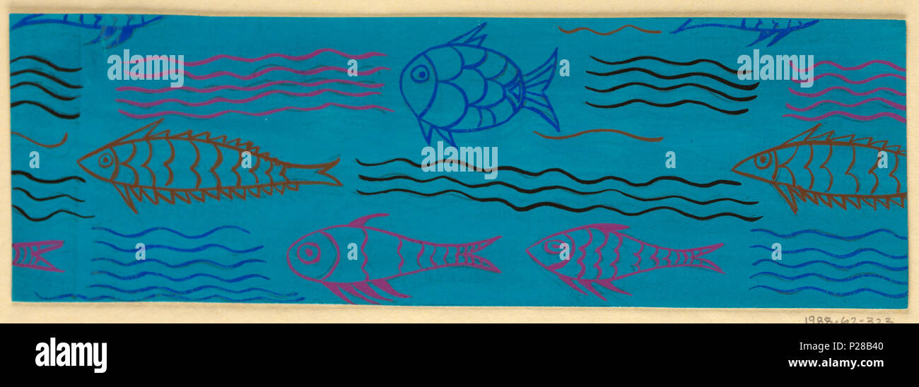 108 Drawing, Textile Design- Adria, 1910–11 (CH 18630349 Stock Photo ...