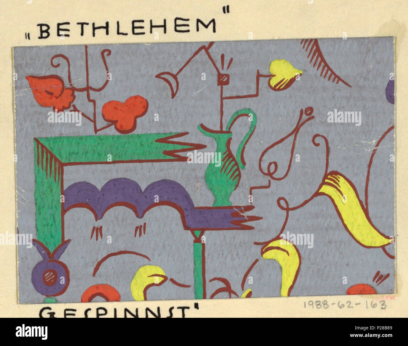 . English: Drawing, Textile Design: Bethlehem, 1922 . English: Pattern ...