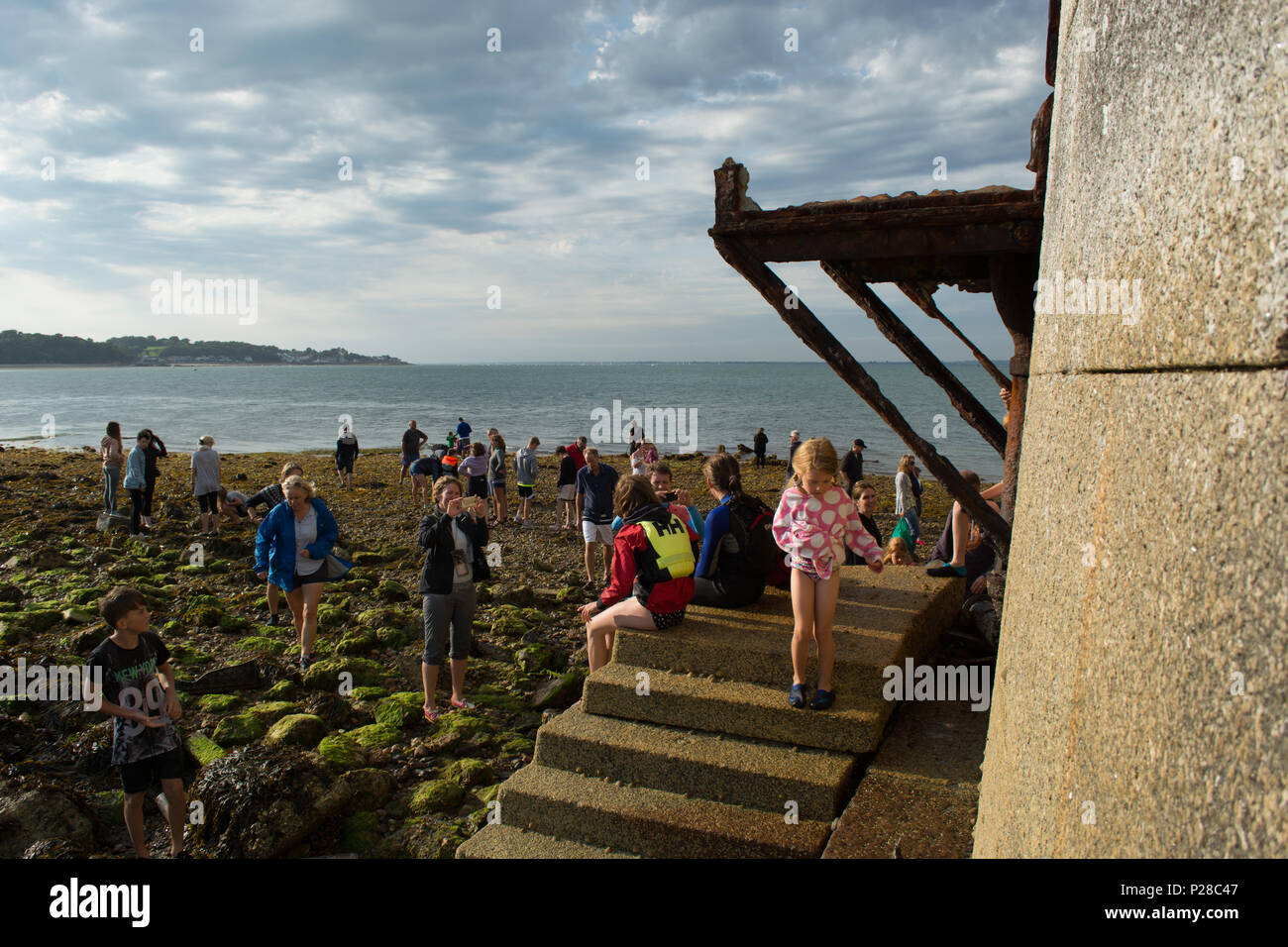 Walking around the Solent Fort at the 2017 Bembridge and St Helens Fort ...