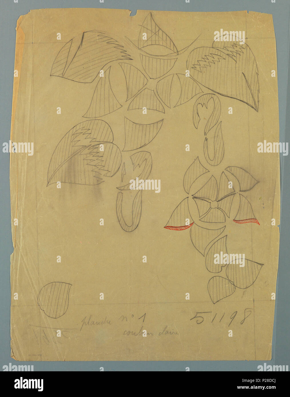 111 Drawing, Textile Design- Tropical Flowers, 1912–13 (CH 18805379 ...