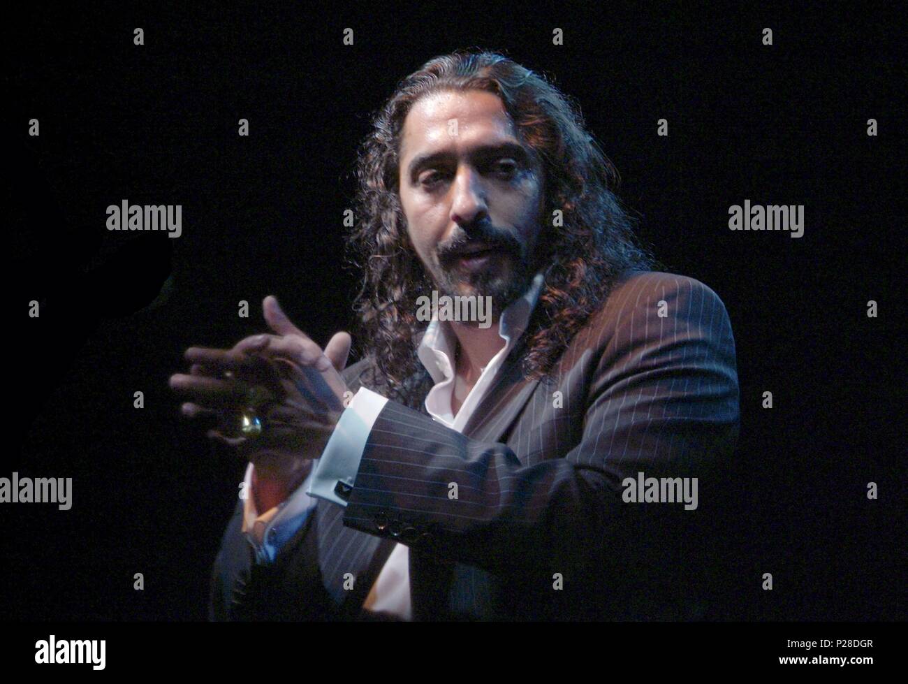 The spanish flamenco singer Diego el Cigala during a concert Stock ...