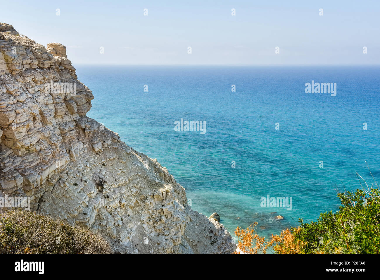 Majestic sea view from a limestone cliff Stock Photo - Alamy