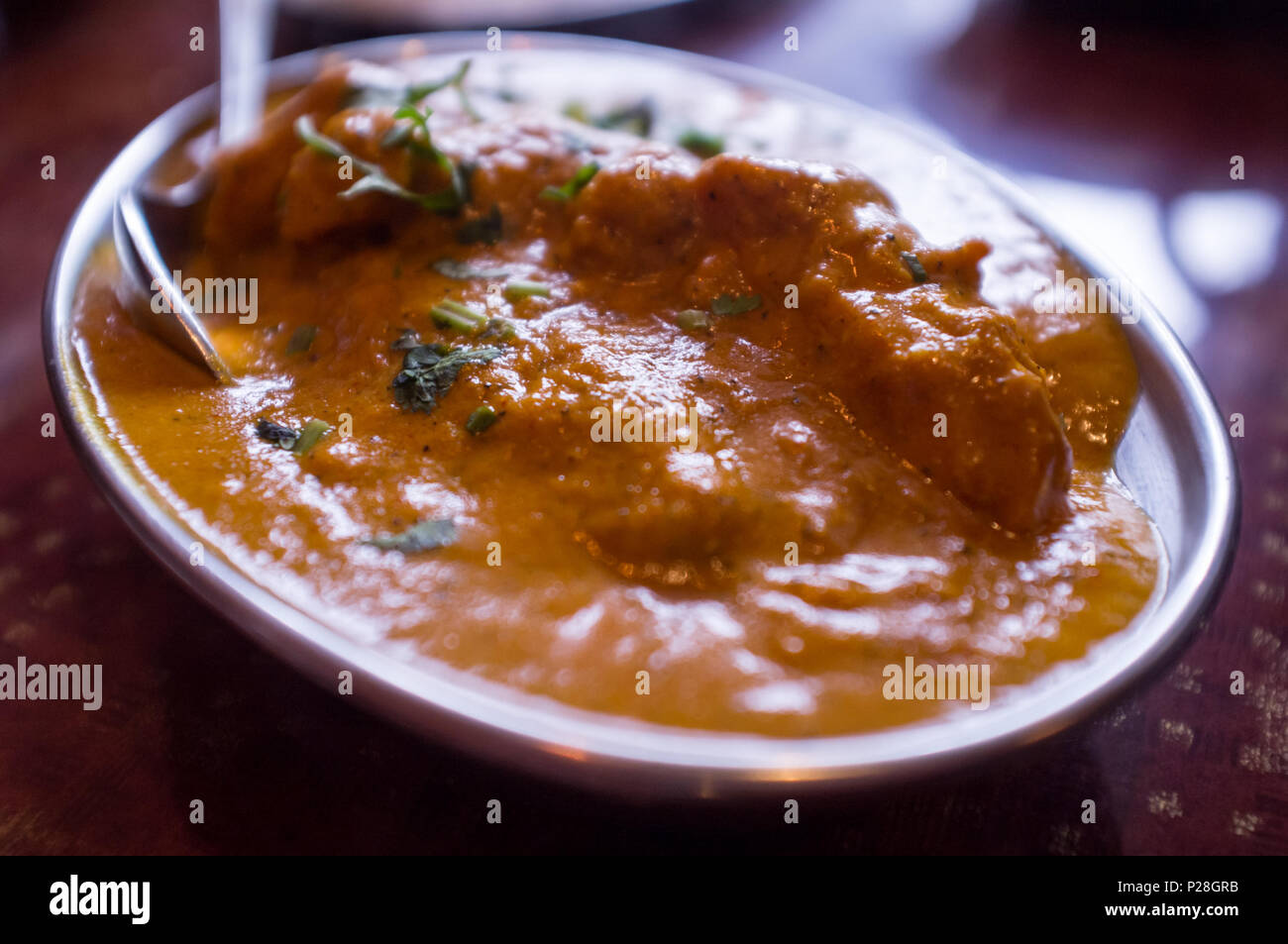 Authentic Indian cuisine Tikka Masala with moody dark lighting Stock ...