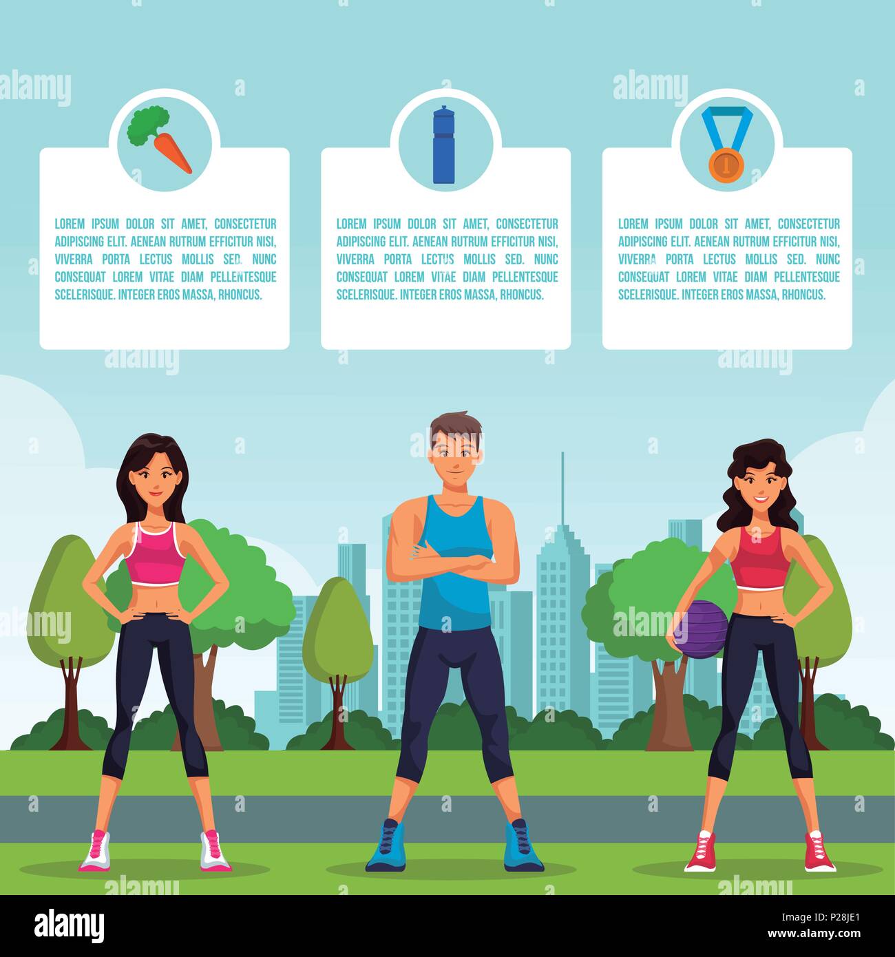 Fitness people infographic Stock Vector Image & Art - Alamy