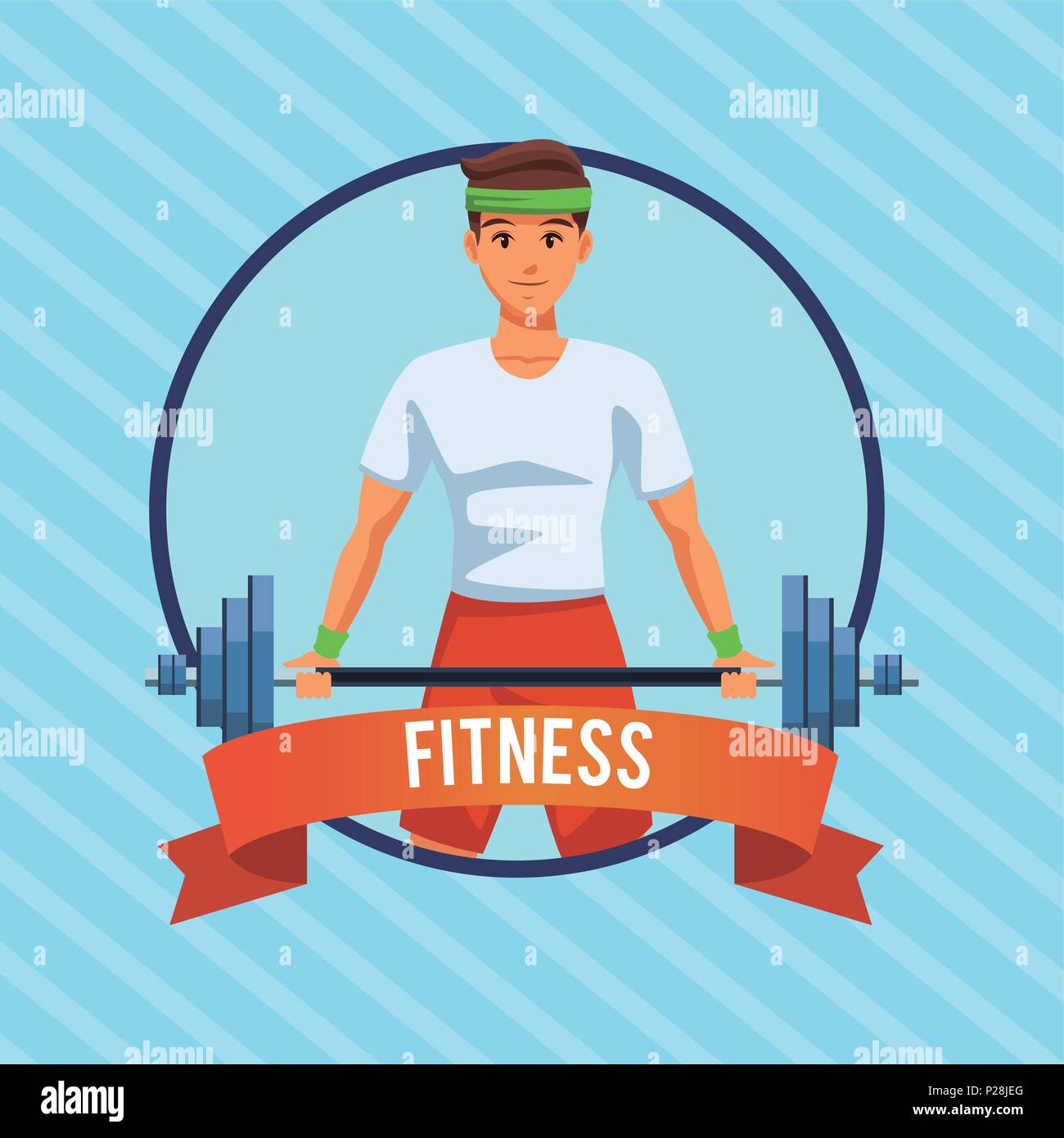Fitness man cartoon Stock Vector Image & Art - Alamy