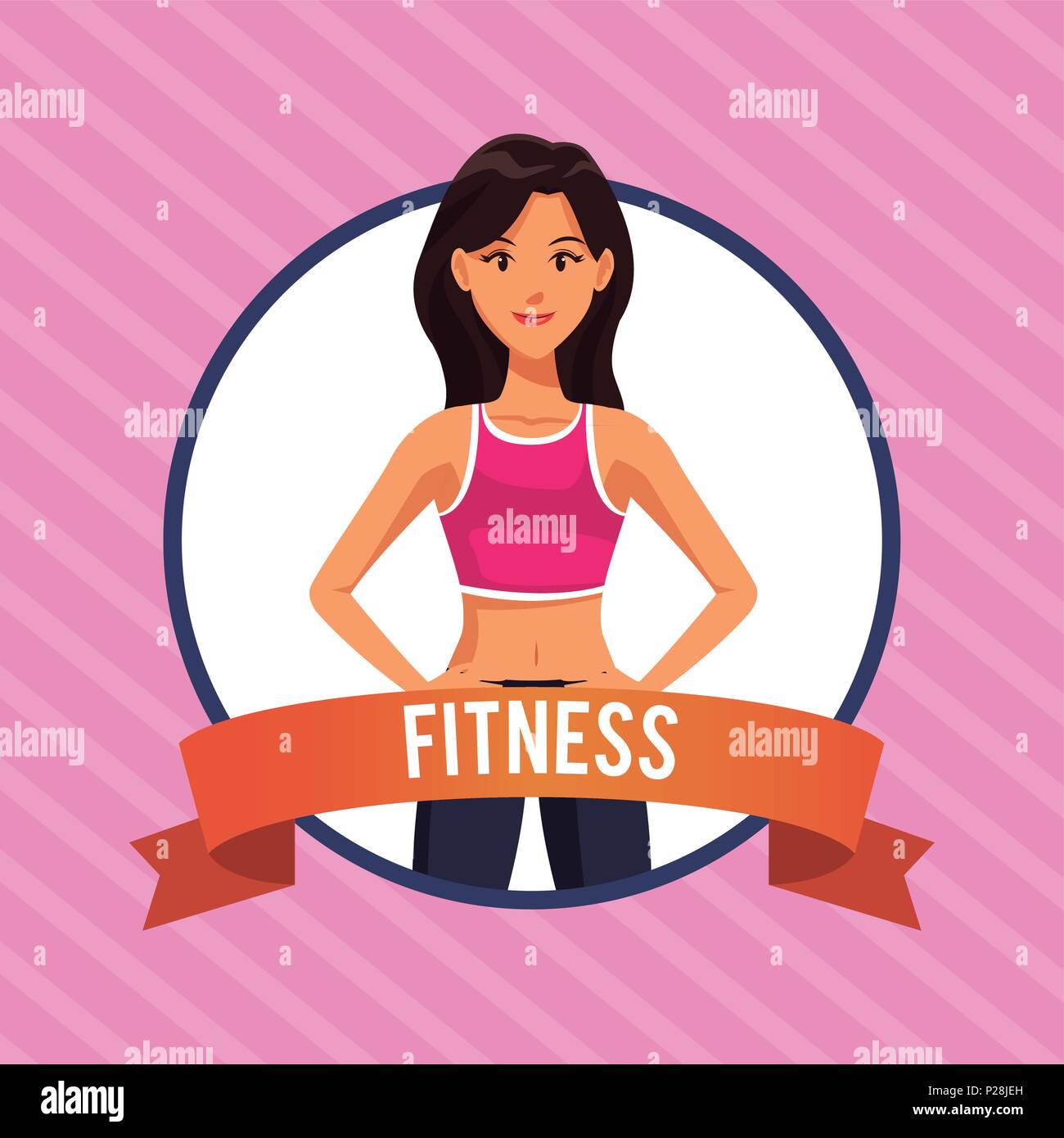 Fitness woman cartoon Stock Vector Image & Art - Alamy