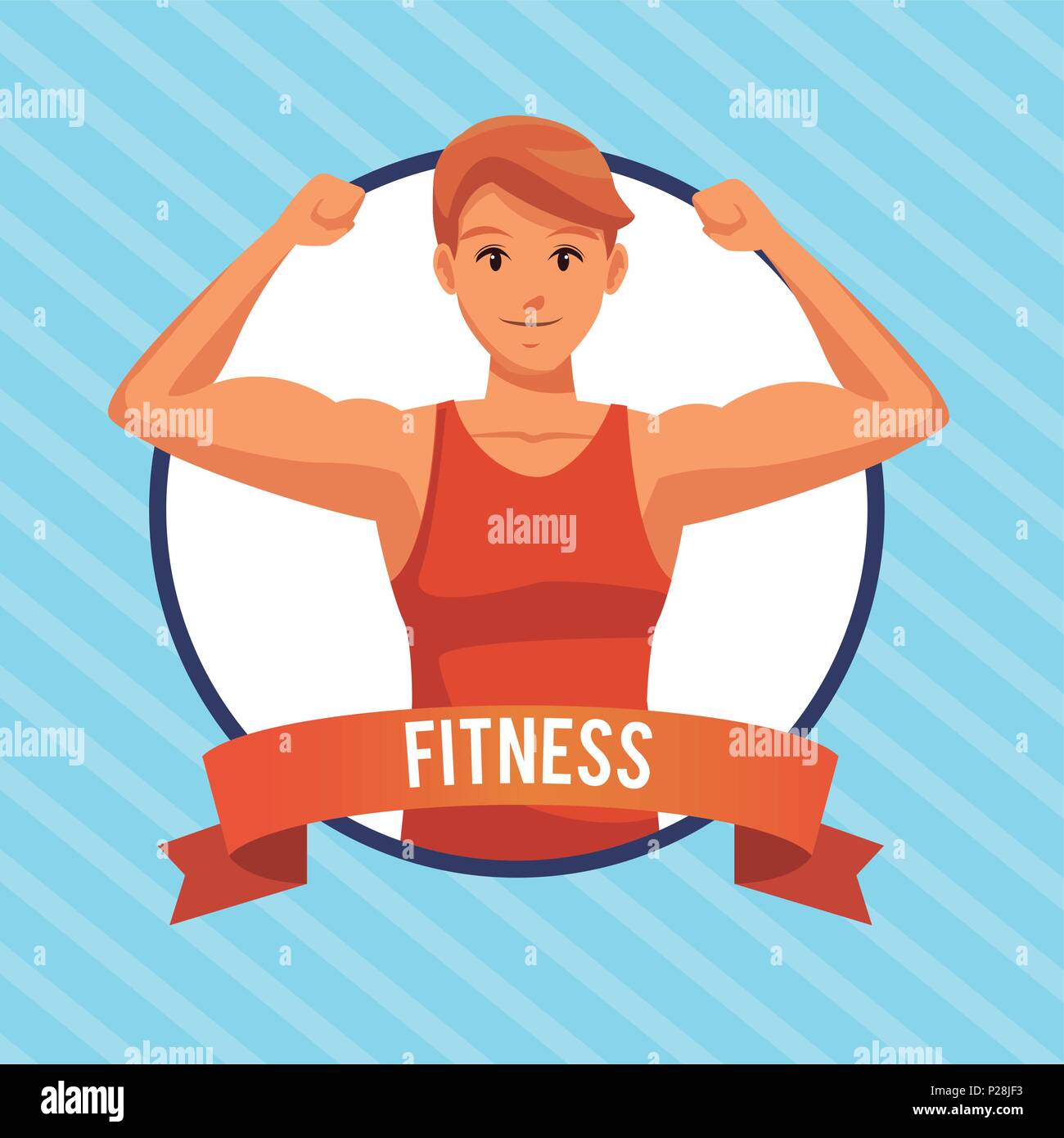 Fitness man cartoon Stock Vector Image & Art - Alamy