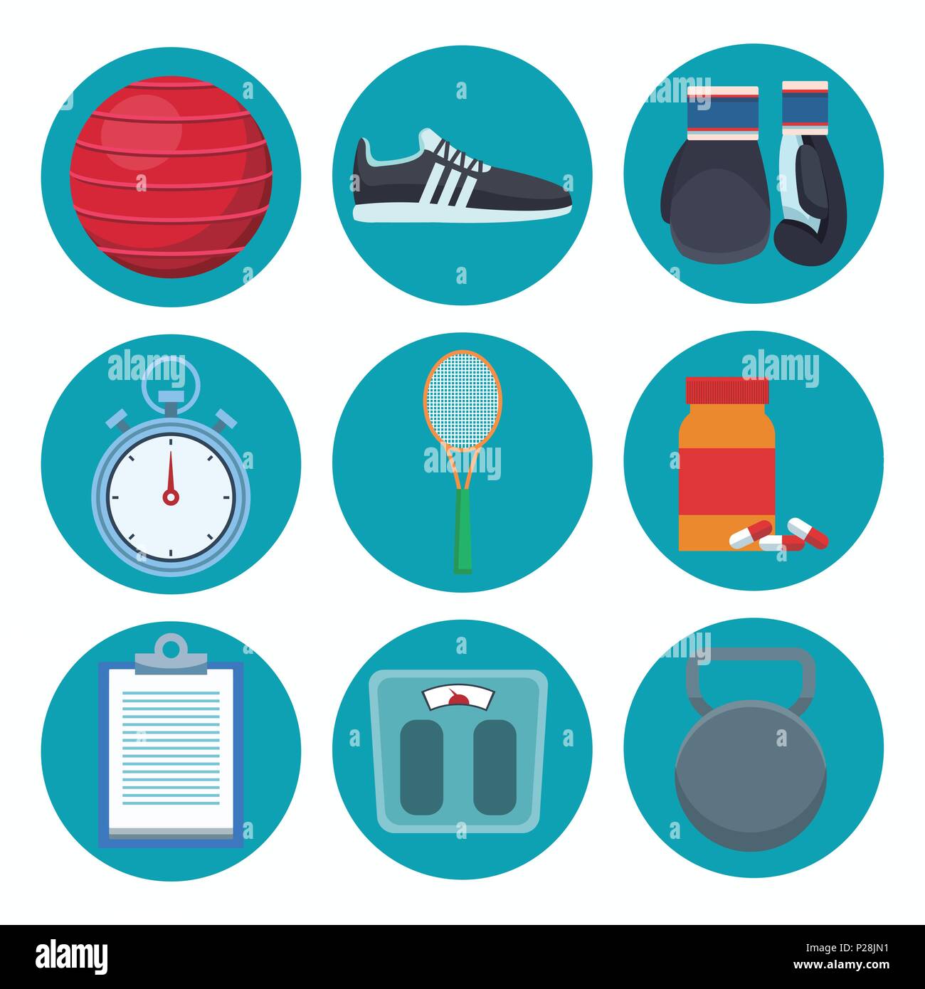 Fitness and health icons Stock Vector Image & Art - Alamy