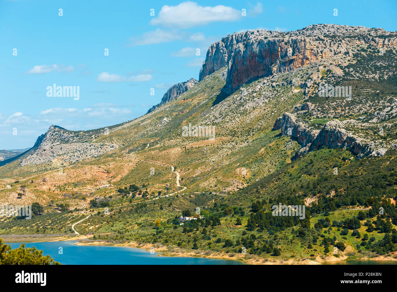Beautiful mountain landscape near El Chorro Gorge, Andalusia, Spain ...
