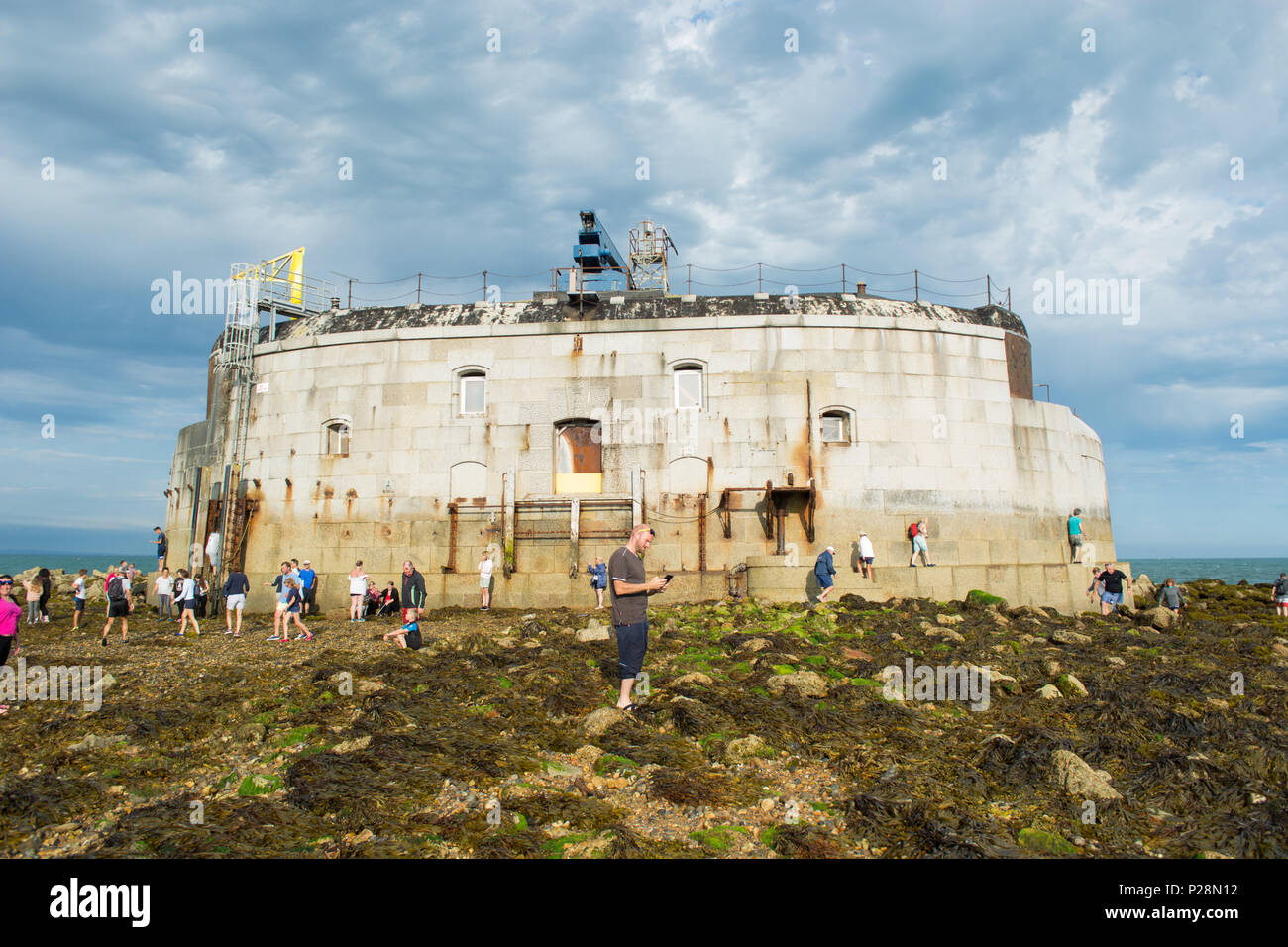 Participants of the 2017 Bembridge and St Helens "Fort Walk" on the ...