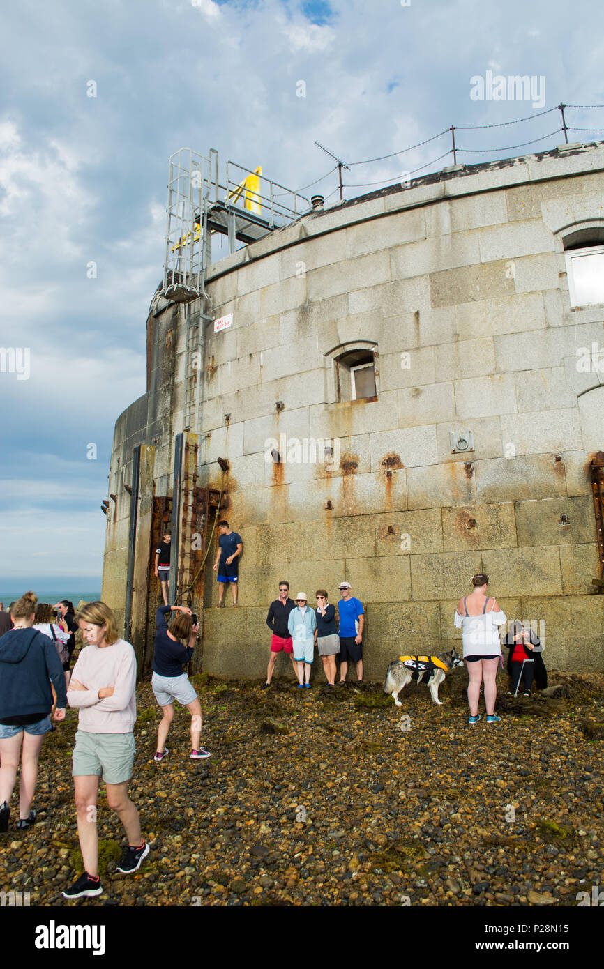 Participants of the 2017 Bembridge and St Helens "Fort Walk" on the ...