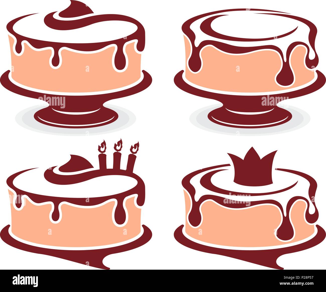 Vector cake set Stock Vector Image & Art - Alamy