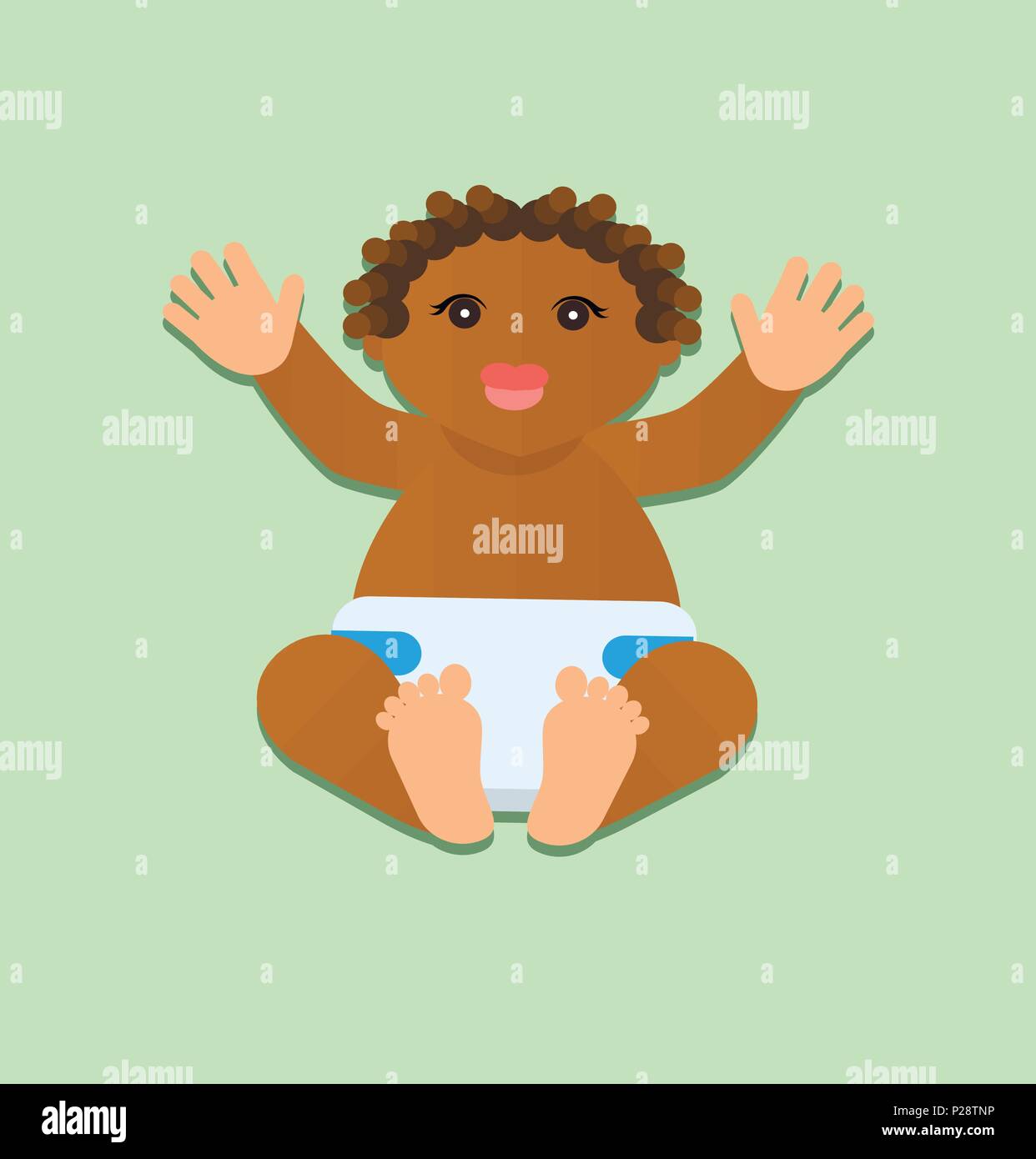 the little African child. Vector Illustration Stock Vector Image & Art ...