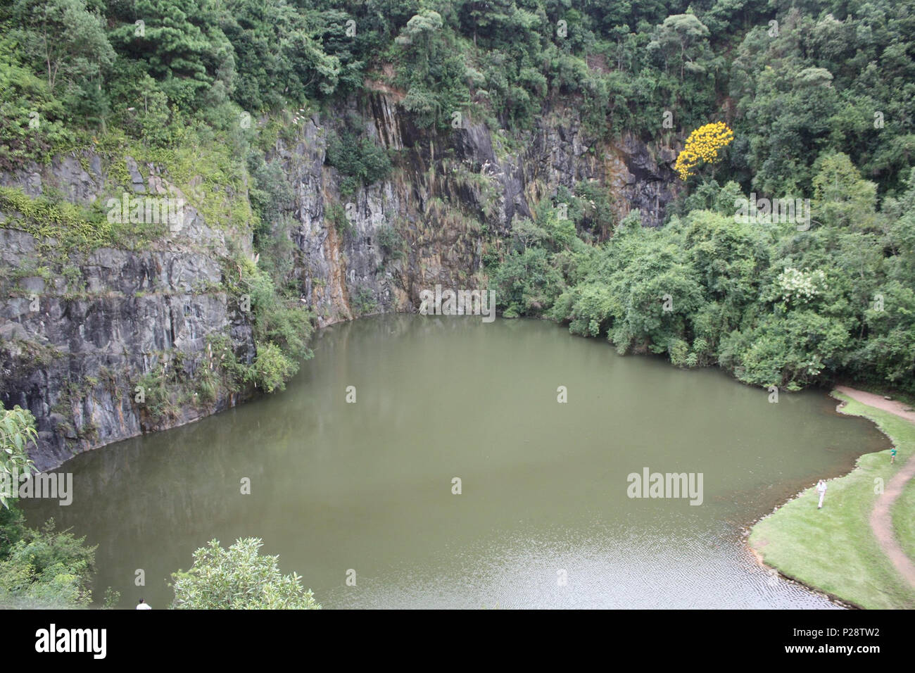 Old rock quarry filled with water Stock Photo - Alamy