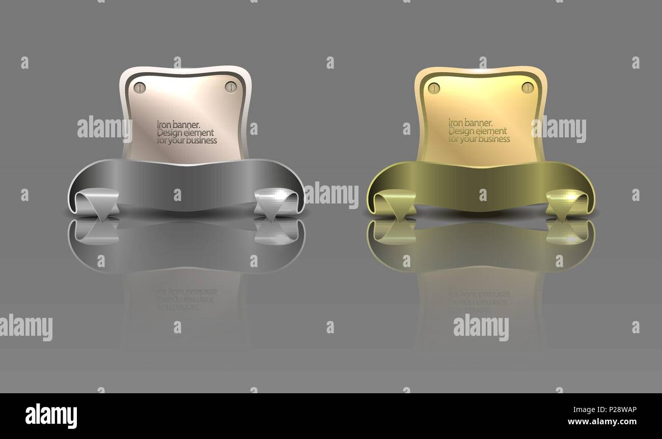 set of metal banners Stock Vector Image & Art - Alamy