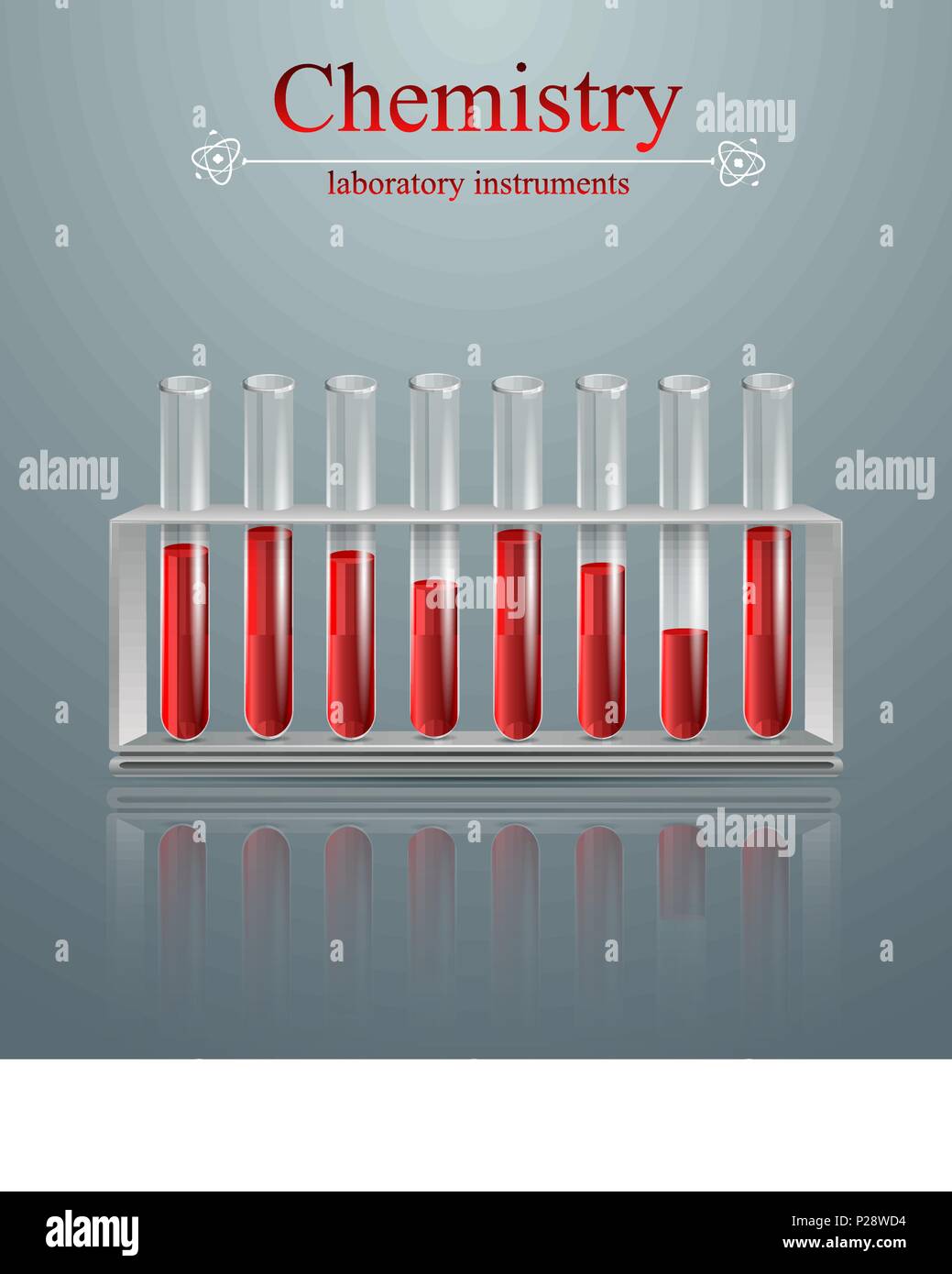 Chemistry. glass laboratory instruments. vector illustration Stock ...