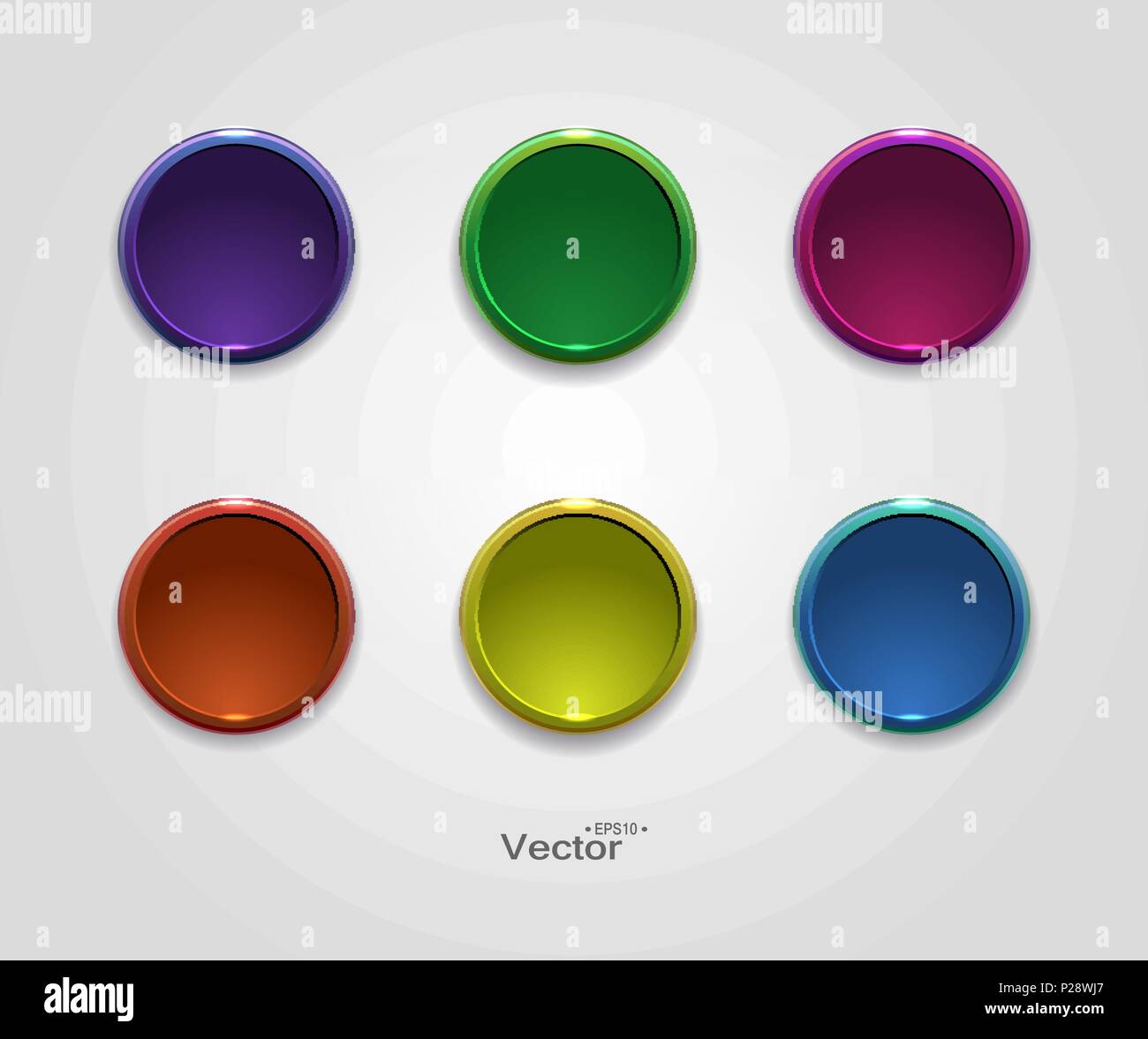 Colorful sticker circular shape Stock Vector Images - Alamy