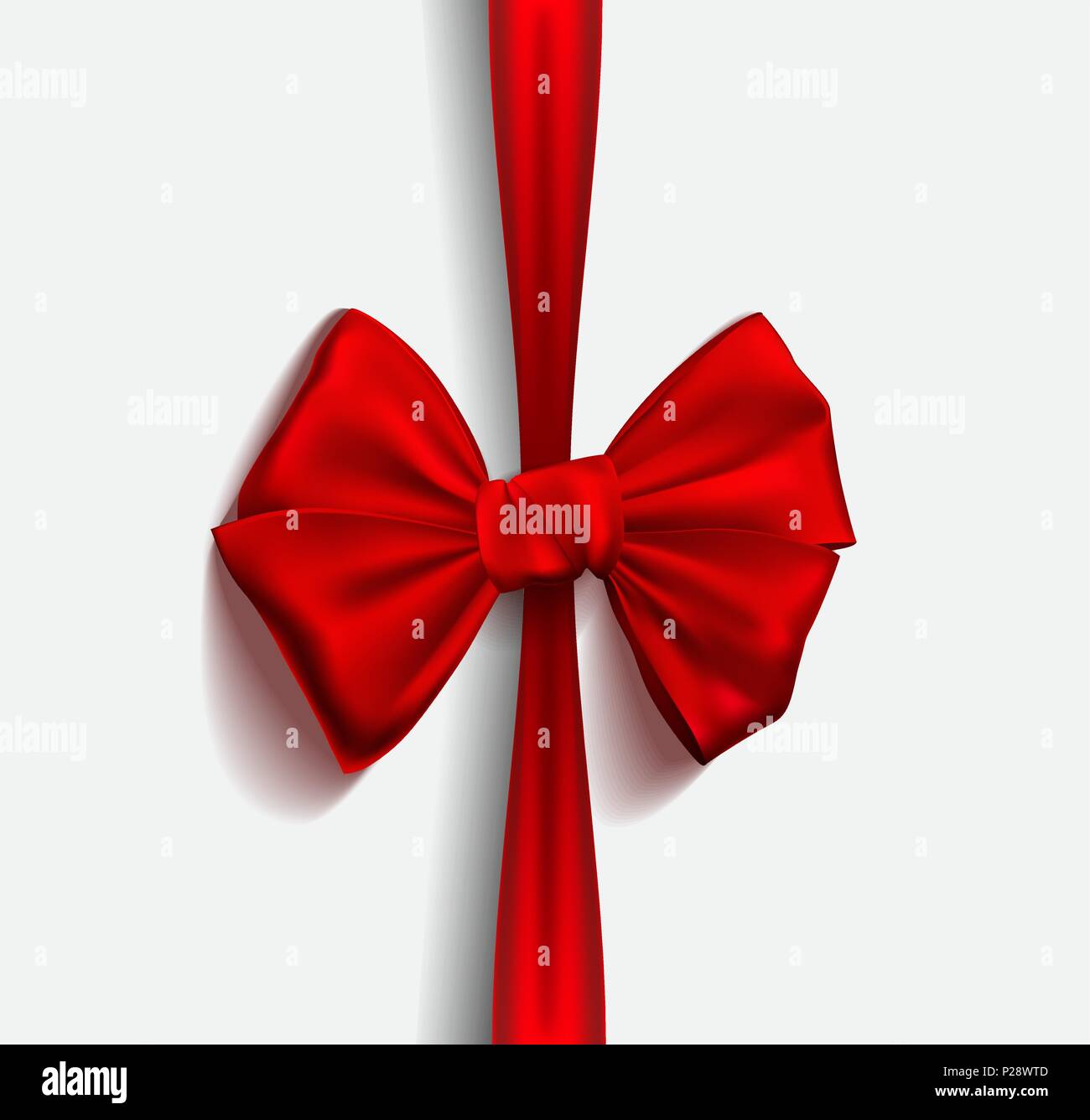 Realistic Ribbon red bow. Vector illustration Stock Vector Image & Art ...