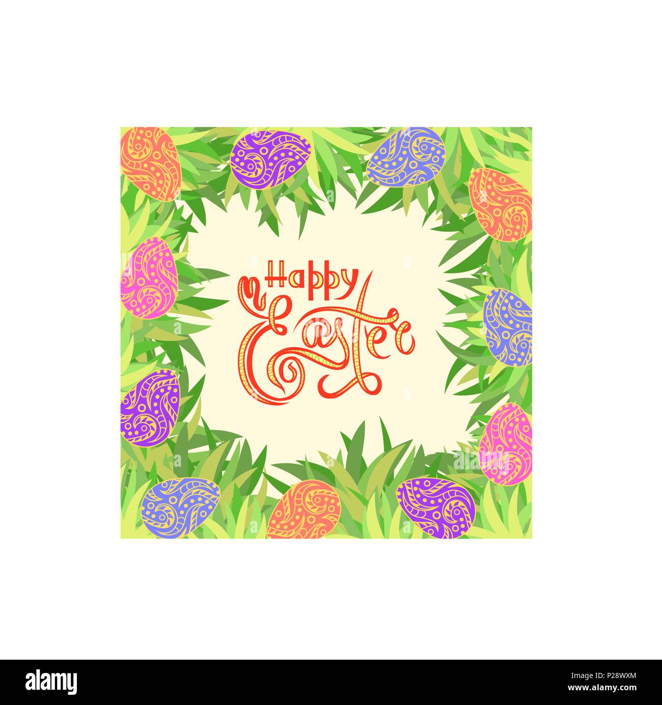 Hand draw easter egg doodle Cut Out Stock Images & Pictures - Alamy