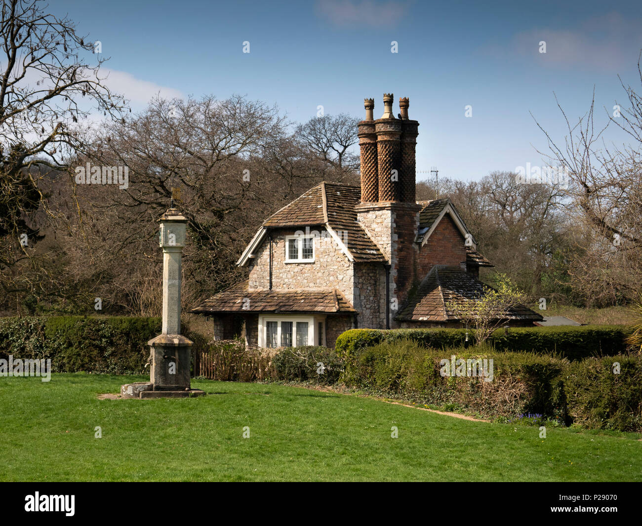 UK, England, Bristol, Henbury, Blaize Hamlet, estate cottages around ...