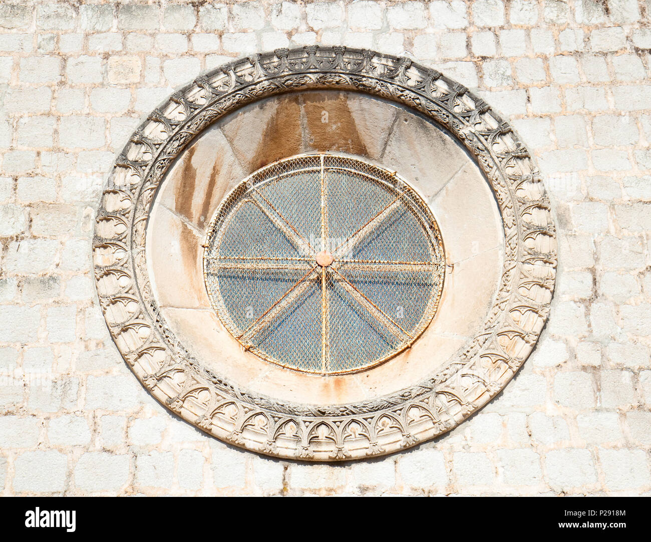 Beautiful historical window in Mediterranean style, Dubrovnik, Croatia ...