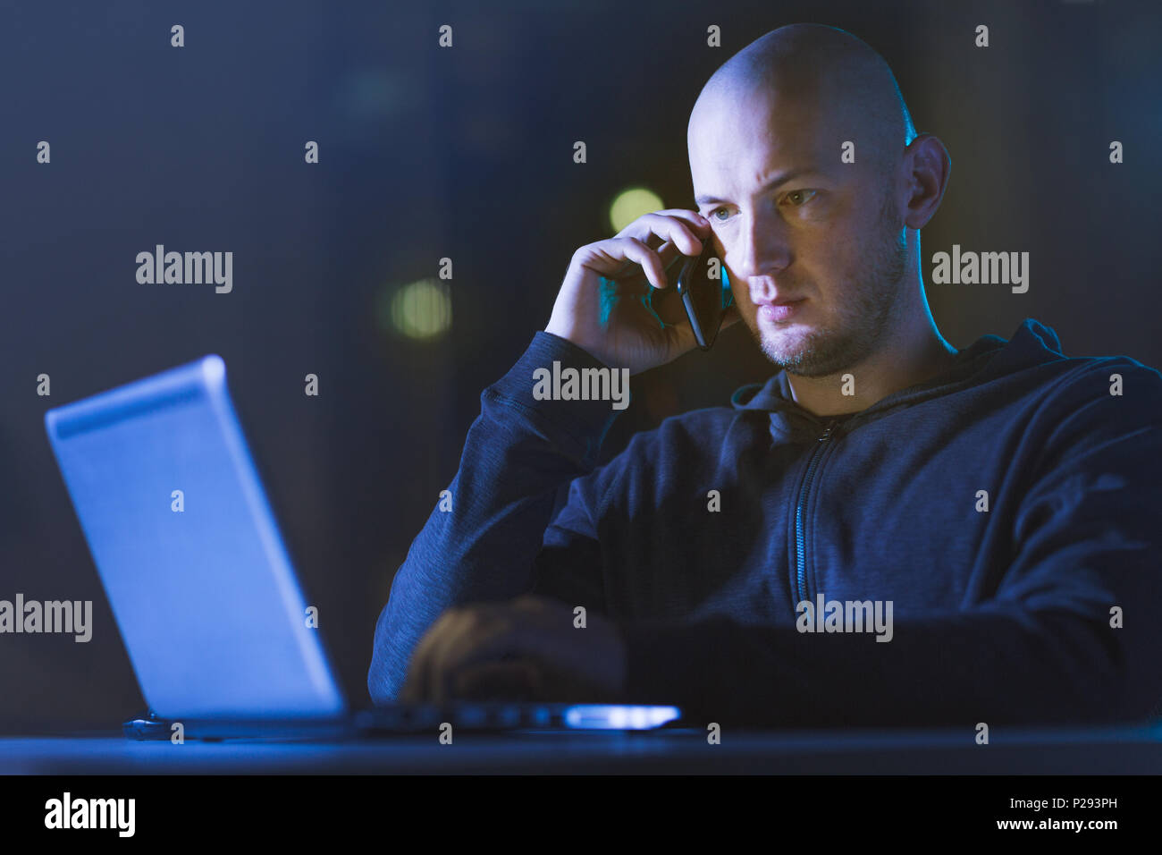 Hacker and laptop hi-res stock photography and images - Alamy