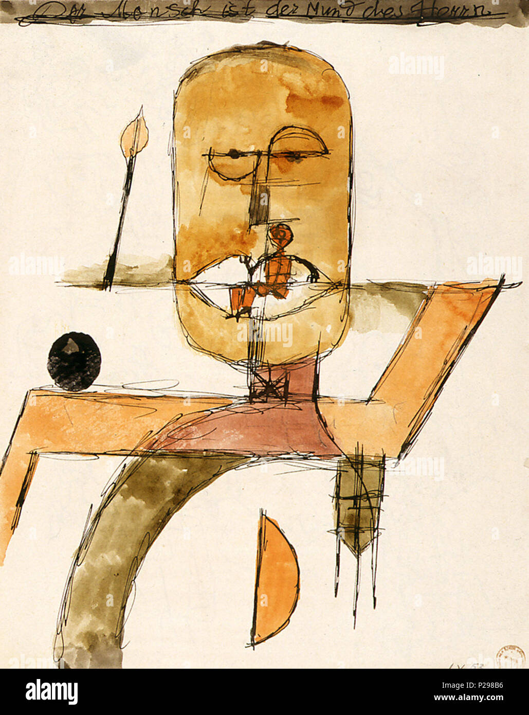 . German: Der Mensch ist der Mund des Herrn . 1918 167 Klee, Der Mensch ...