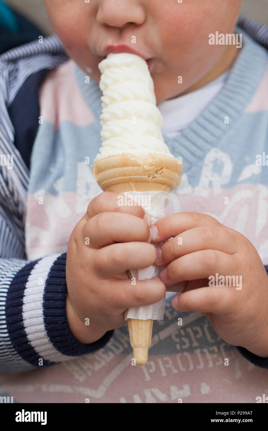 delicious vanilla Italian ice cream, curly Stock Photo - Alamy
