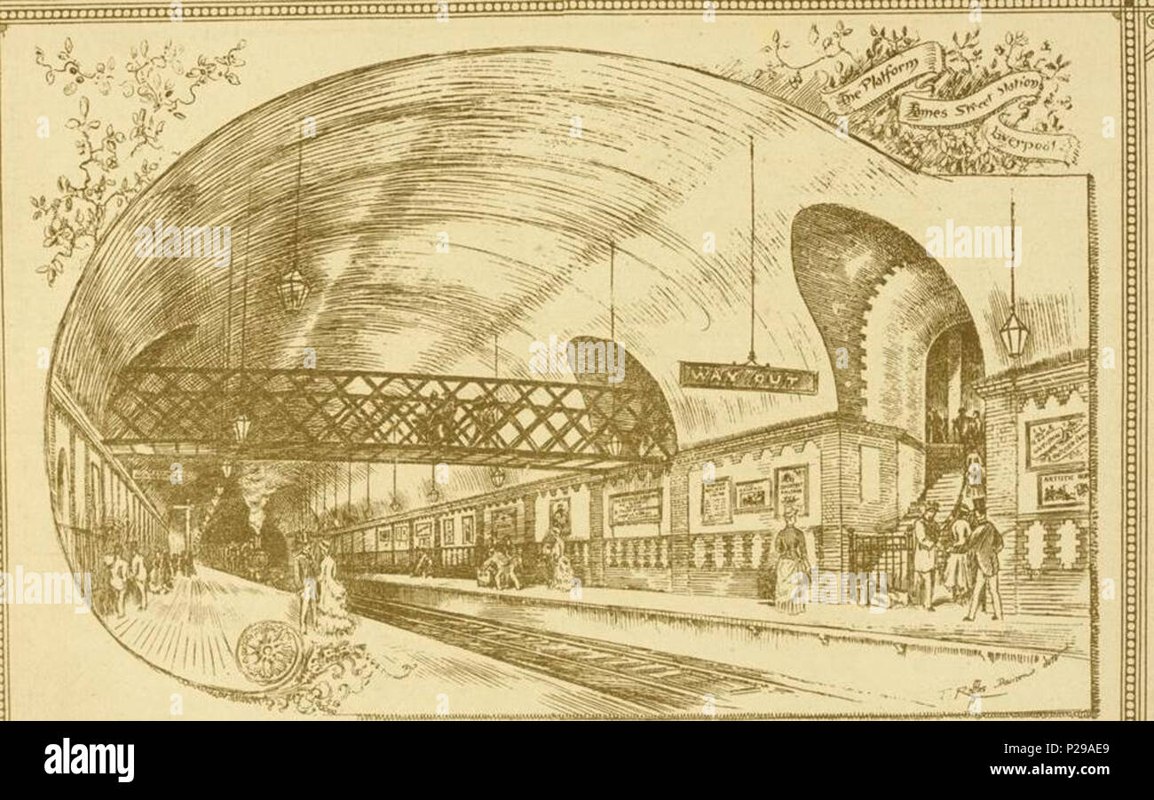 . English: An illustration of the platform at James Street station ...