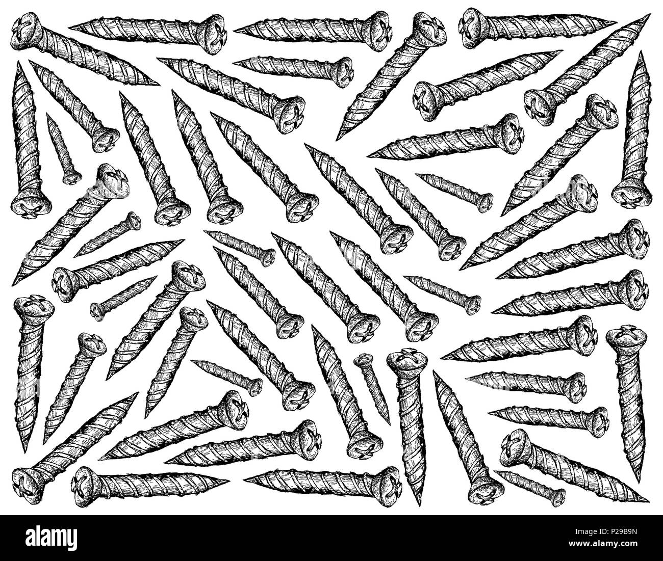 Manufacturing and Industry, Illustration Hand Drawn Sketch Wallpaper ...